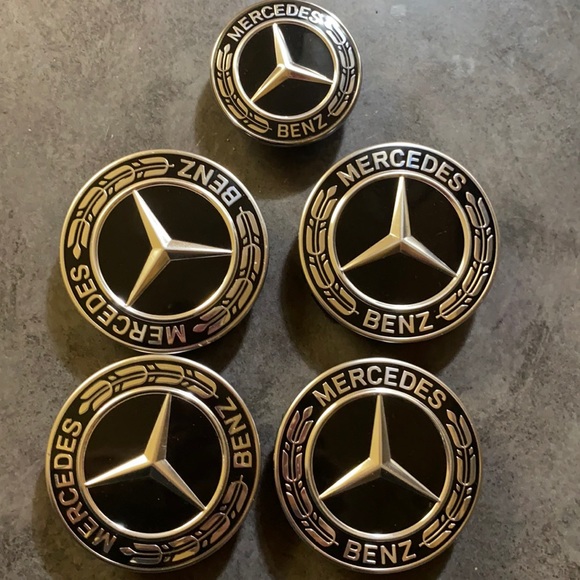 Mercedes Benz | Other | Mercedes Benz Wheel Hub Covers And Hood Emblem ...